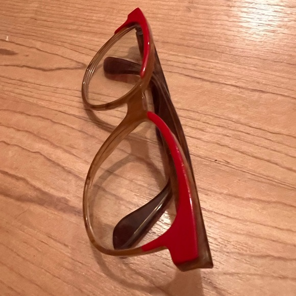 SWANK | Accessories | Vintage French Glasses Frames Large Round Red And ...